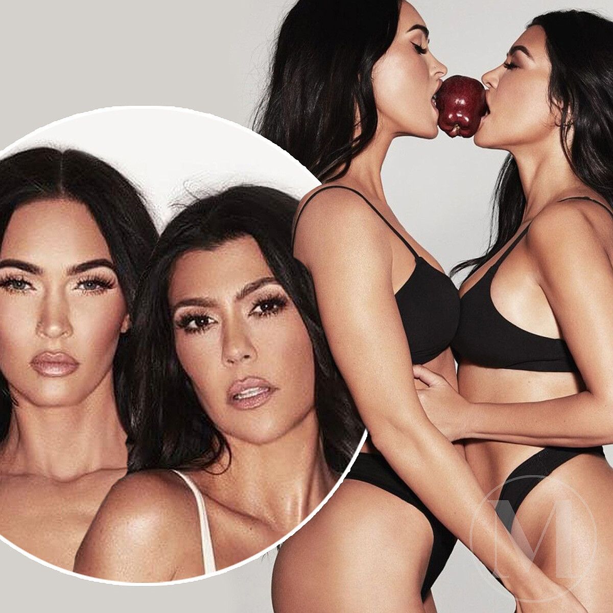 Горячий фотосет: Меган Фокс и Кортни Кардашьян снялись топлес в рекламе Skims - MainStyles.ru